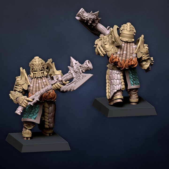 3D Printable Citadel Guard with Flintlock Axe by Dragon's Lake Miniaturas