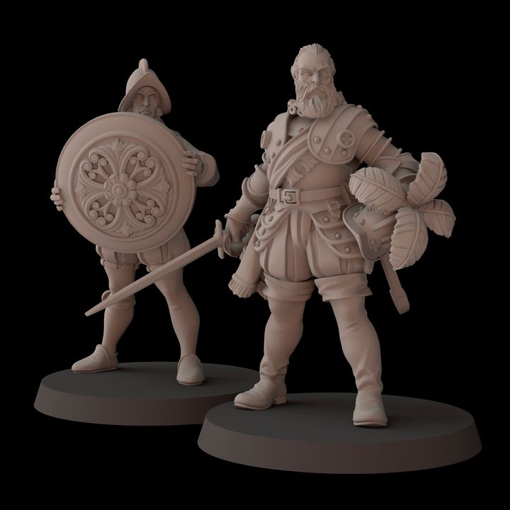 3D Printable General & Shield Bearer by Fantasy Cult Miniatures