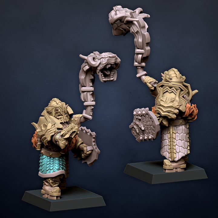 3D Printable Citadel Guard (Command Group) by Dragon's Lake Miniaturas