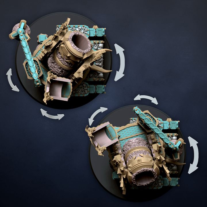 3D Printable Titan Mortar by Dragon's Lake Miniaturas