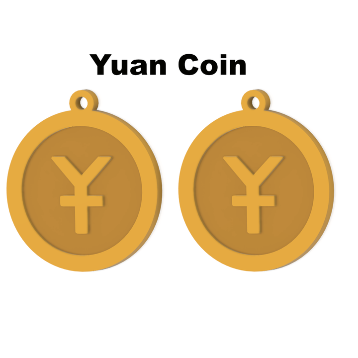3D Printable Yuan Coin Earrings for 3D Printing 💎 by ThePrintingBros