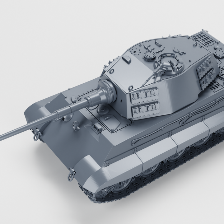 3D Printable Tiger II Ausf.B (Sd.Kfz.182, King Tiger) Henschel turret ...