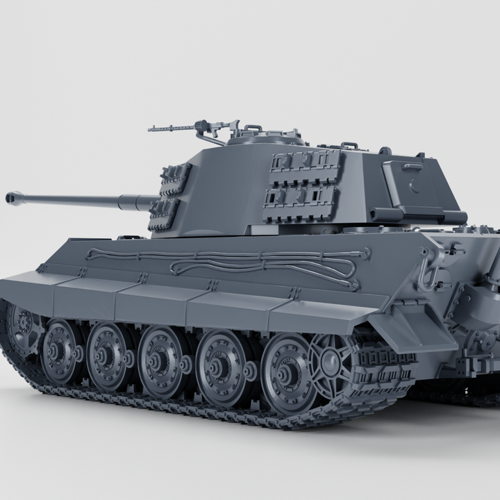 3D Printable Tiger II Ausf.B (Sd.Kfz.182, King Tiger) Henschel turret ...