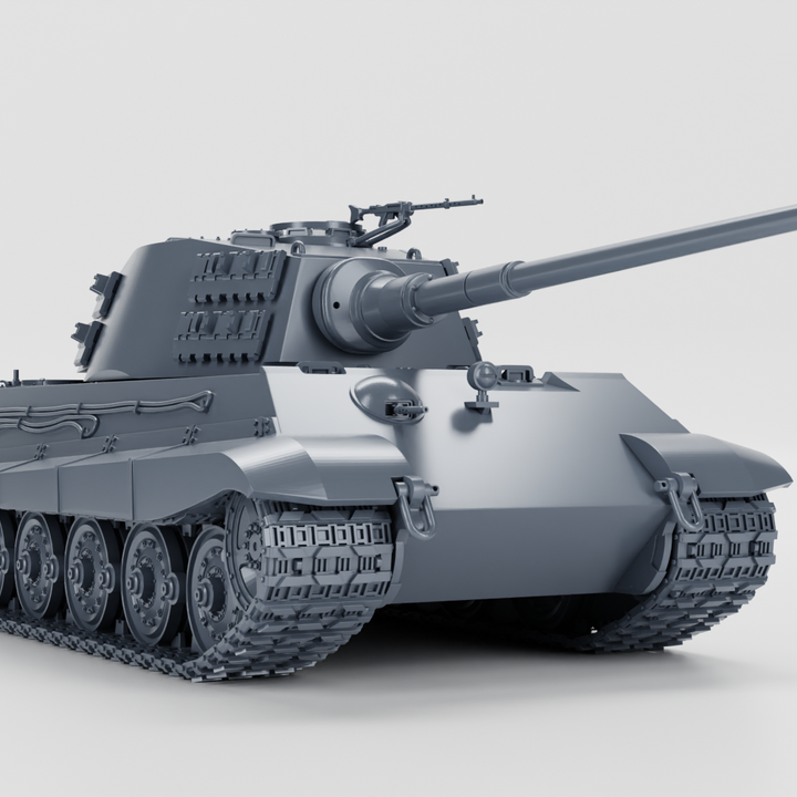 3D Printable Tiger II Ausf.B (Sd.Kfz.182, King Tiger) Henschel turret ...