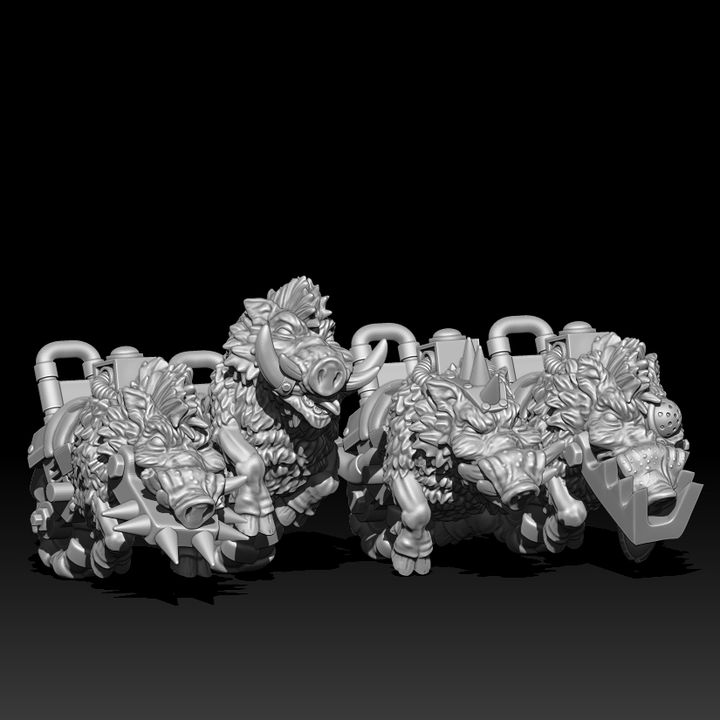 3D Printable CyberHogs by Trollet Miniatures