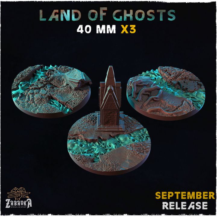 3D Printable Land of Ghosts - Bases & Toppers (Small Set) by Zabavka ...