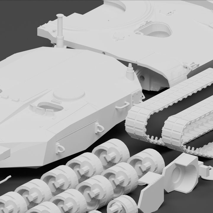 3D Printable US M1 Abrams Thumper with 152mm gun by The Military ...