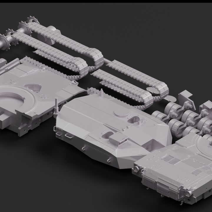 3D Printable US M1 Abrams Thumper with 152mm gun by The Military ...