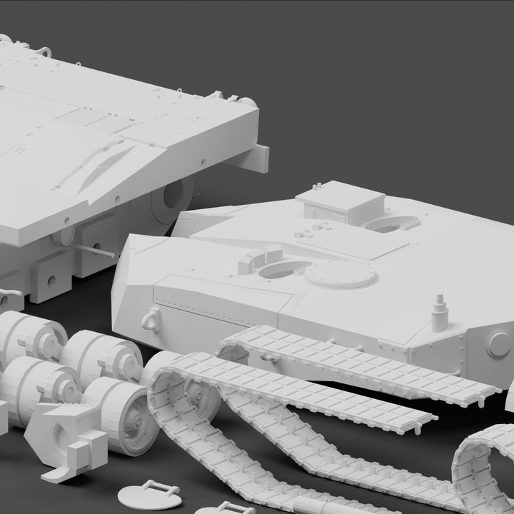 3D Printable US M1 Abrams Thumper with 152mm gun by The Military ...