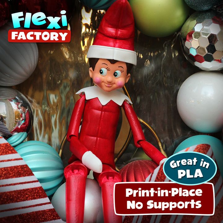 3D Printable Flexi Factory Elf now with 3mf file! by Flexi Factory