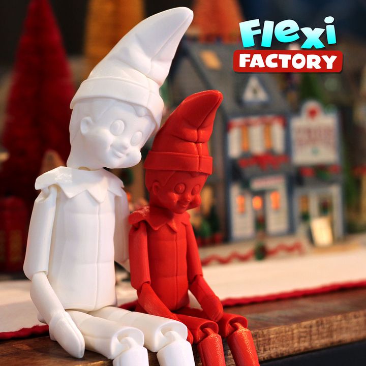 3D Printable Flexi Factory Elf now with 3mf file! by Flexi Factory