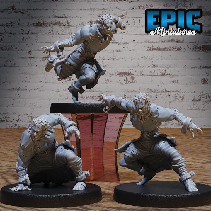 3D Printable Savage Escapee Set / Human Rogue / Humanoid Bandit Warrior ...