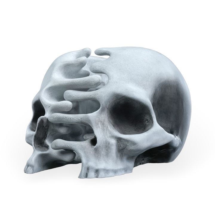 3D Printable RIPped skull by Stlflix