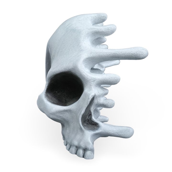 3D Printable RIPped skull by Stlflix