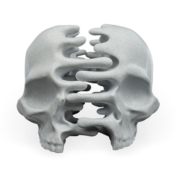 3D Printable RIPped skull by Stlflix