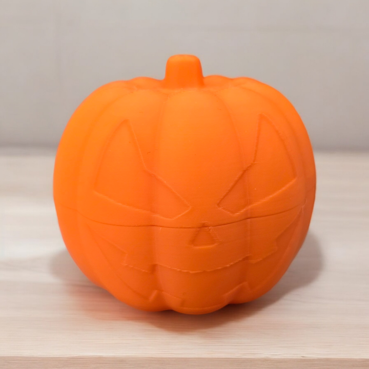 3D Printable Happy Jack O Lantern Pumpkin Container by Fishhawk Craft3D