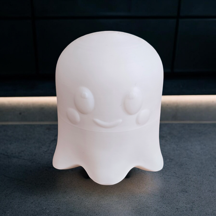 3D Printable Happy Ghost Container by Fishhawk Craft3D