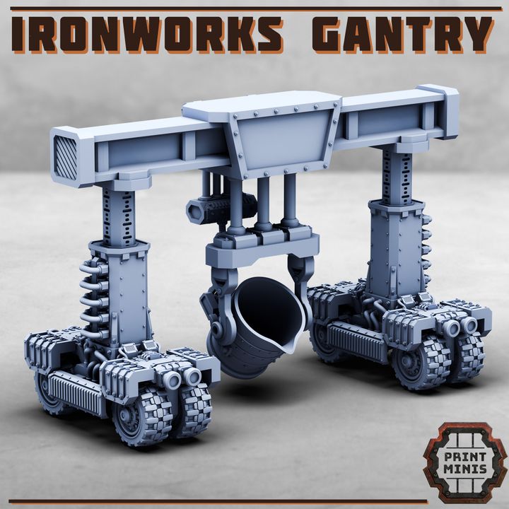 3D Printable Ironworks Gantry by Print Minis