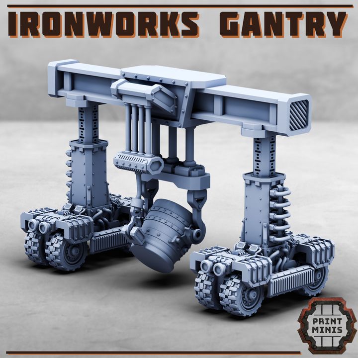 3D Printable Ironworks Gantry by Print Minis