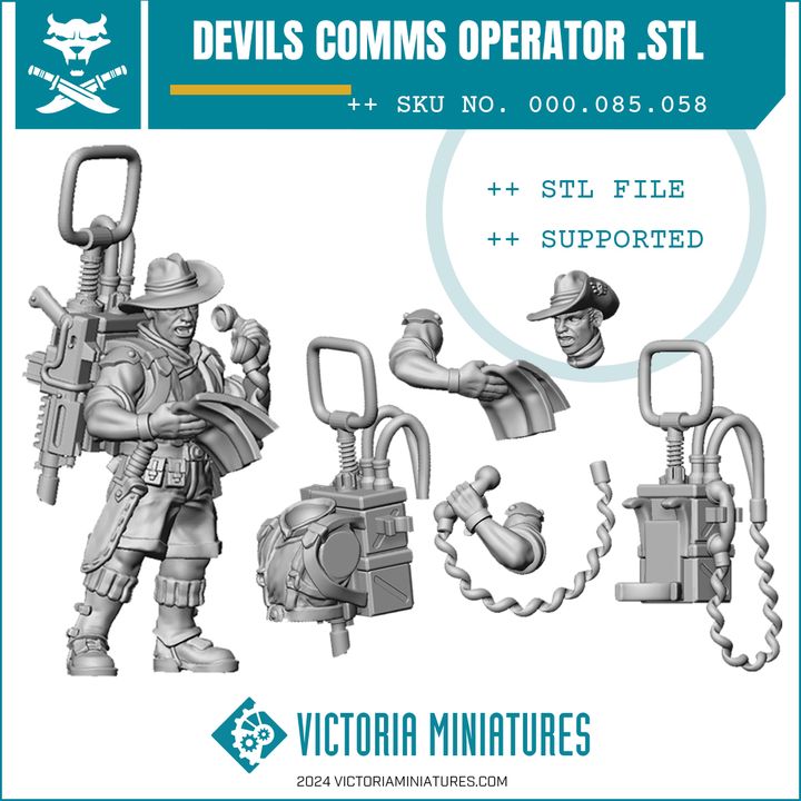 3D Printable Devils Comms Operator Kit by Victoria