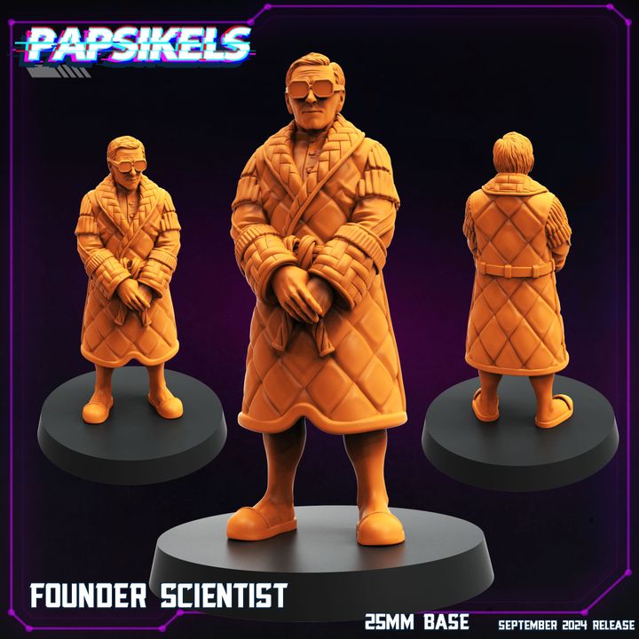 3D Printable FOUNDER SCIENTIST BUSINESSMAN by PAPSIKELS MINIATURES