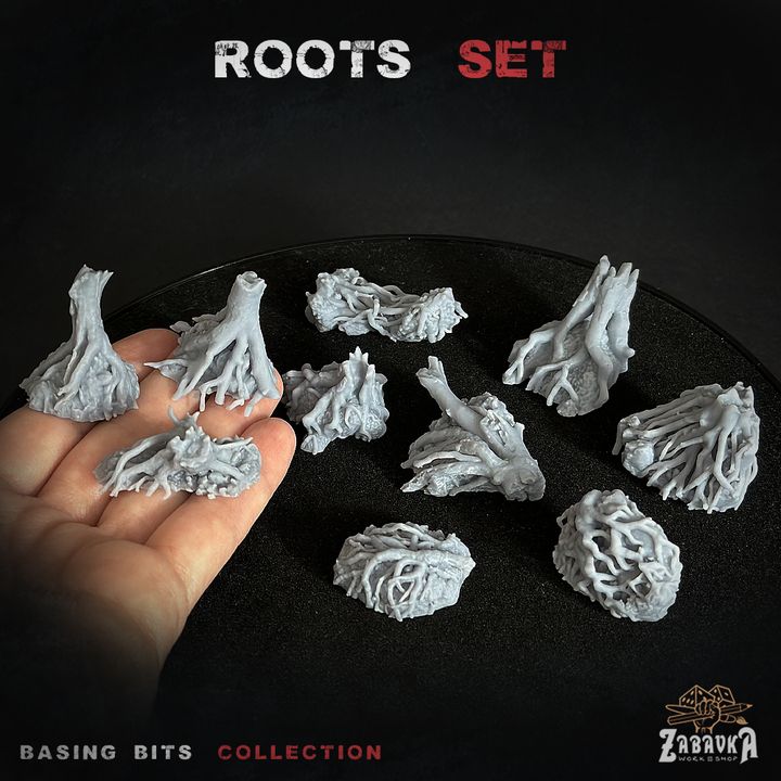3D Printable Roots - Basing Bits by Zabavka Workshop