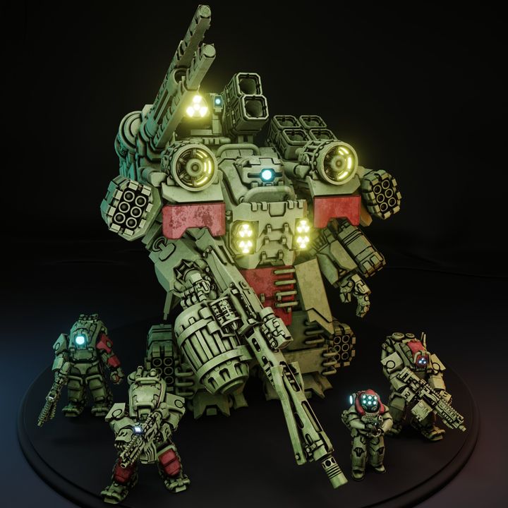3D Printable Calamity ares by Crimson Steel Mechworks