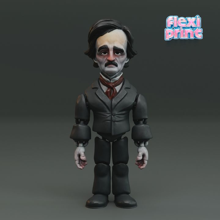 3D Printable Edgar Allan Poe | Flexi Print by Flexi Print