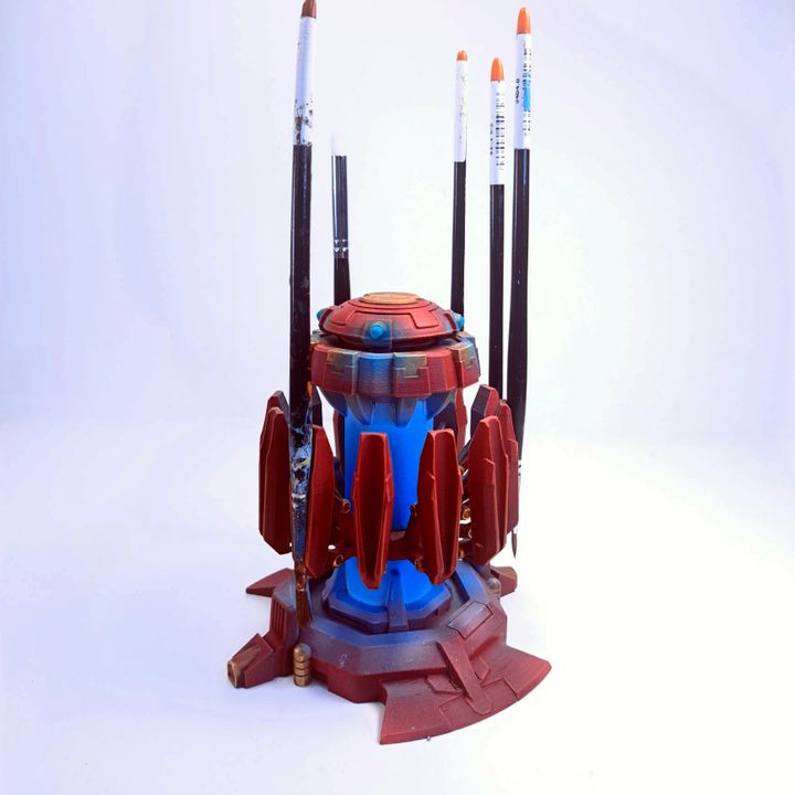 3D Printable greater good tau brush rack by Elliot Boyer