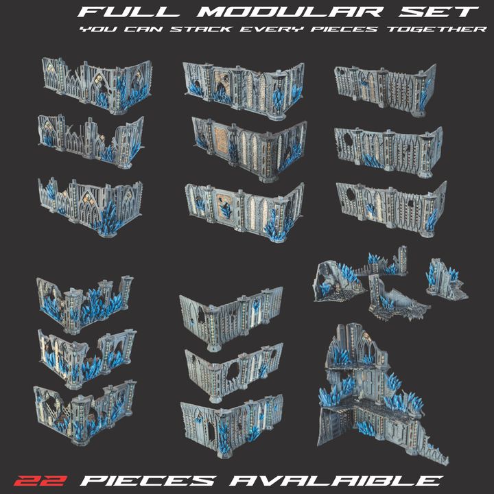 3D Printable WTC terrain bundle Darkrock by Elliot Boyer