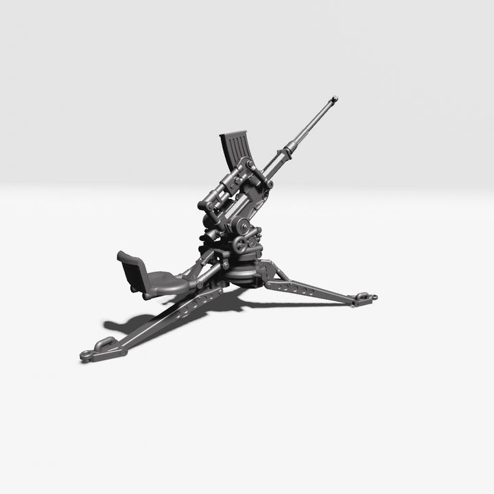 3D Printable 20mm machine gun vz.36 (Oerlikon) (Czech, WW2) by Wargame3d