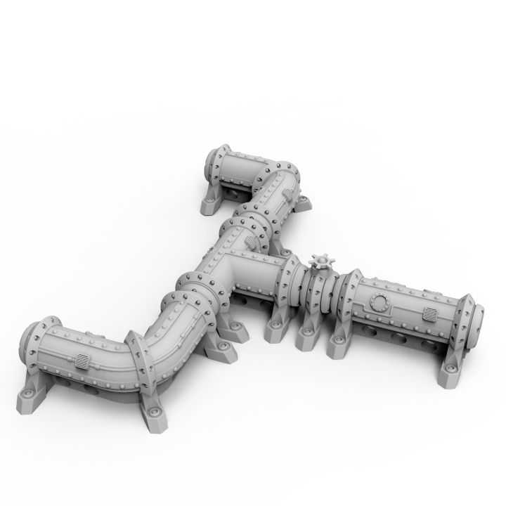 3D Printable Pipe and generator terrain by Elliot Boyer