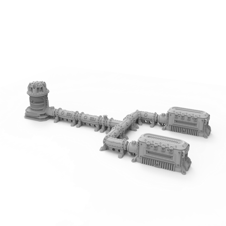 3D Printable Pipe and generator terrain by Elliot Boyer