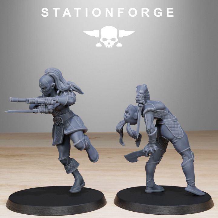 3D Printable GrimCorp Jesters by Station Forge