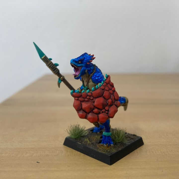 3D Printable Lizardman Spear Warrior - Crested Iguanisaur by Savage ...