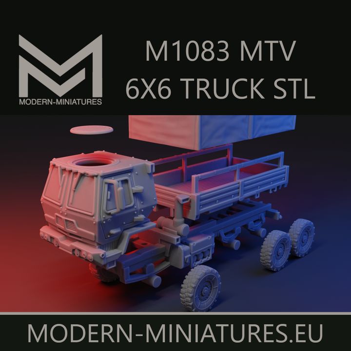 3D Printable Modular M1083 Military trucks (two versions) 6x6 Cargo ...