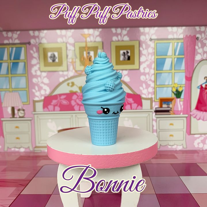 3D Printable Kawaii Ice cream Bonnie by Puff Puff Pastries