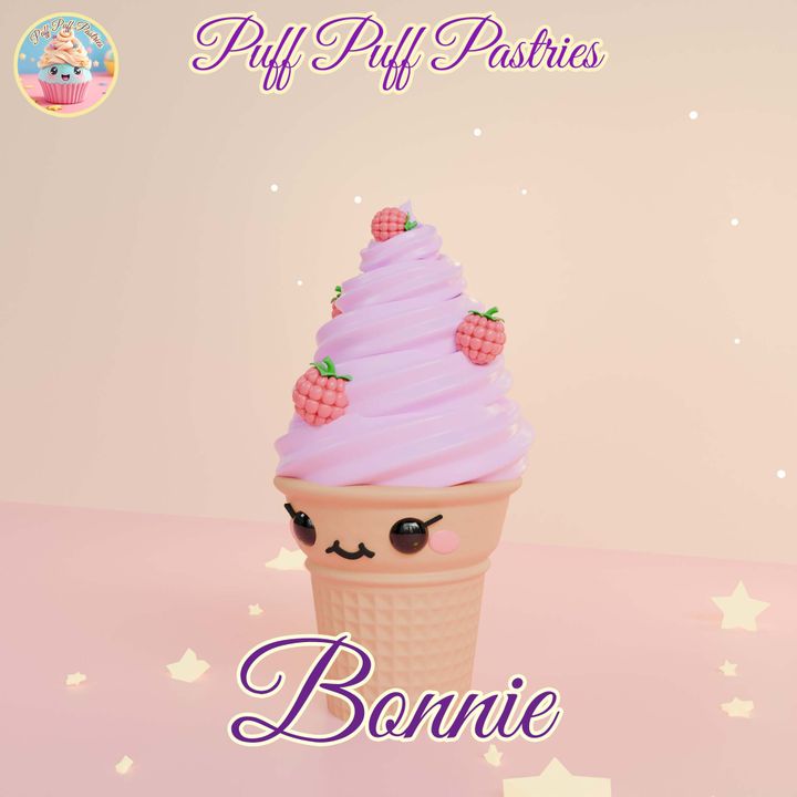 3D Printable Kawaii Ice cream Bonnie by Puff Puff Pastries