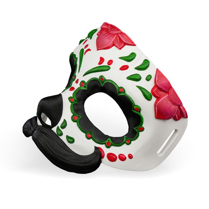 3D Printable Mustache Calavera Mask by Stlflix