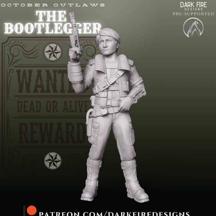 3D Printable Outlaw October: The Bootlegger by Dark Fire Designs
