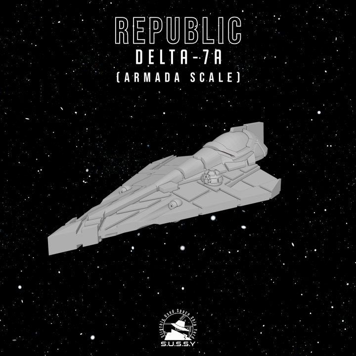 3D Printable Delta-7 (Squadron) by Slightly Used SpaceShips Yard - (SUSSY)