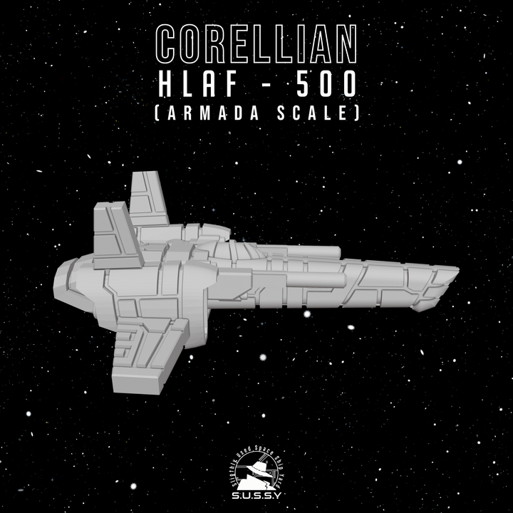 3D Printable HLAF-500 Corellian Fighter (Squadron) by Slightly Used ...