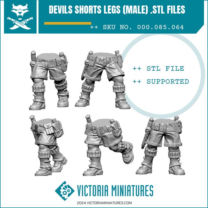 3D Printable Devils Shorts Legs Male by Victoria