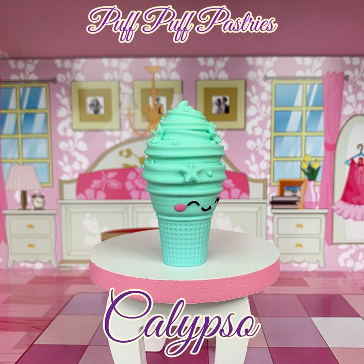 3D Printable Kawaii Ice cream Calypso by Puff Puff Pastries