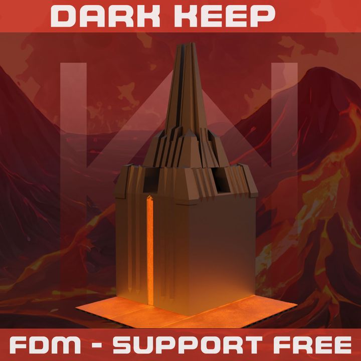 3D Printable The Dark Keep by Kathy Millatt Modelling