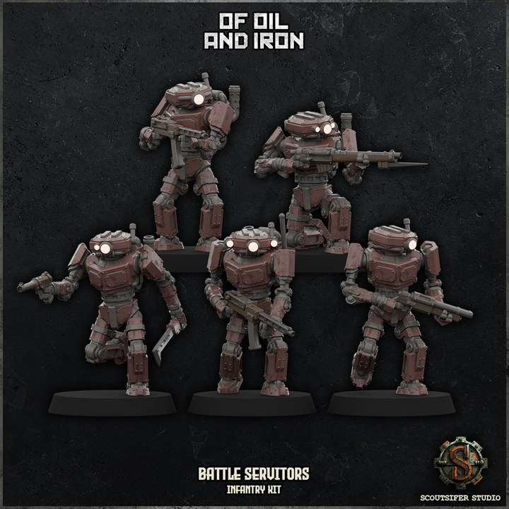3D Printable Battle Servitors - Infantry Kit by Scoutsifer Studio