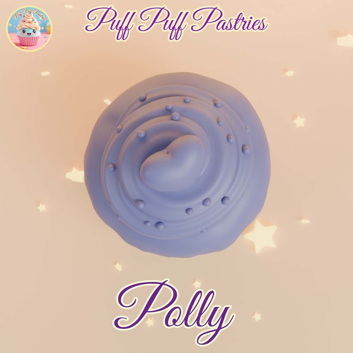 3D Printable Kawaii Round cake Polly by Puff Puff Pastries