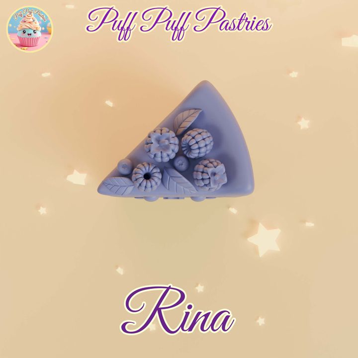 3D Printable Kawaii Triangle cake Rina by Puff Puff Pastries