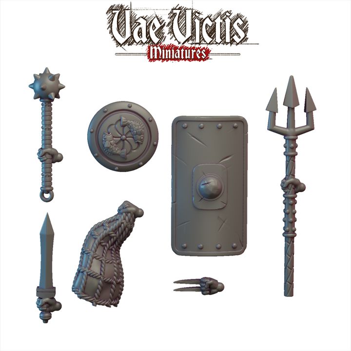 3D Printable Gladiators modular [PRE-SUPPORTED] by Vae Victis Miniatures