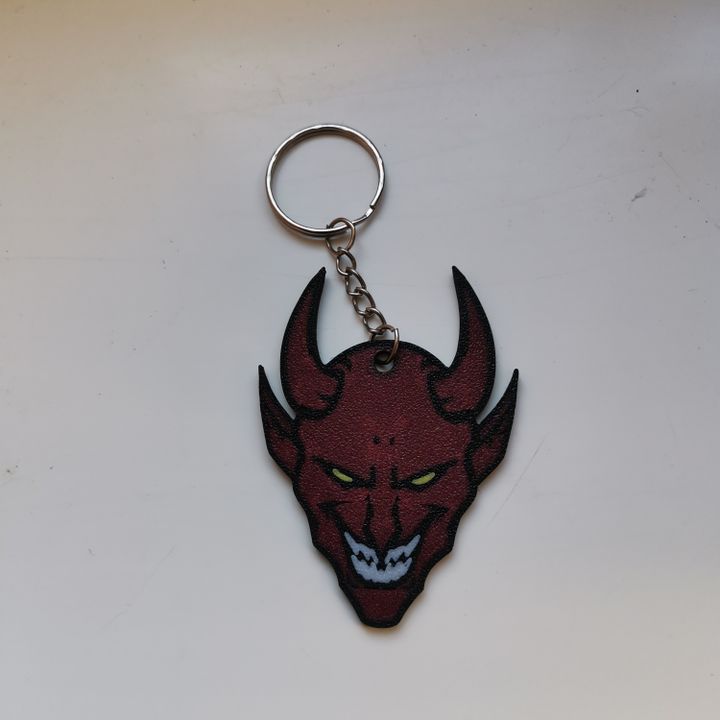 3D Printable Multicolor devil keychain by BT3D&DeusCat